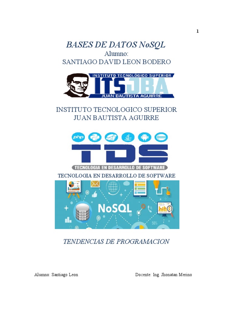 BASES DE DATOS NoSQL | PDF | No Sql | Bases de datos