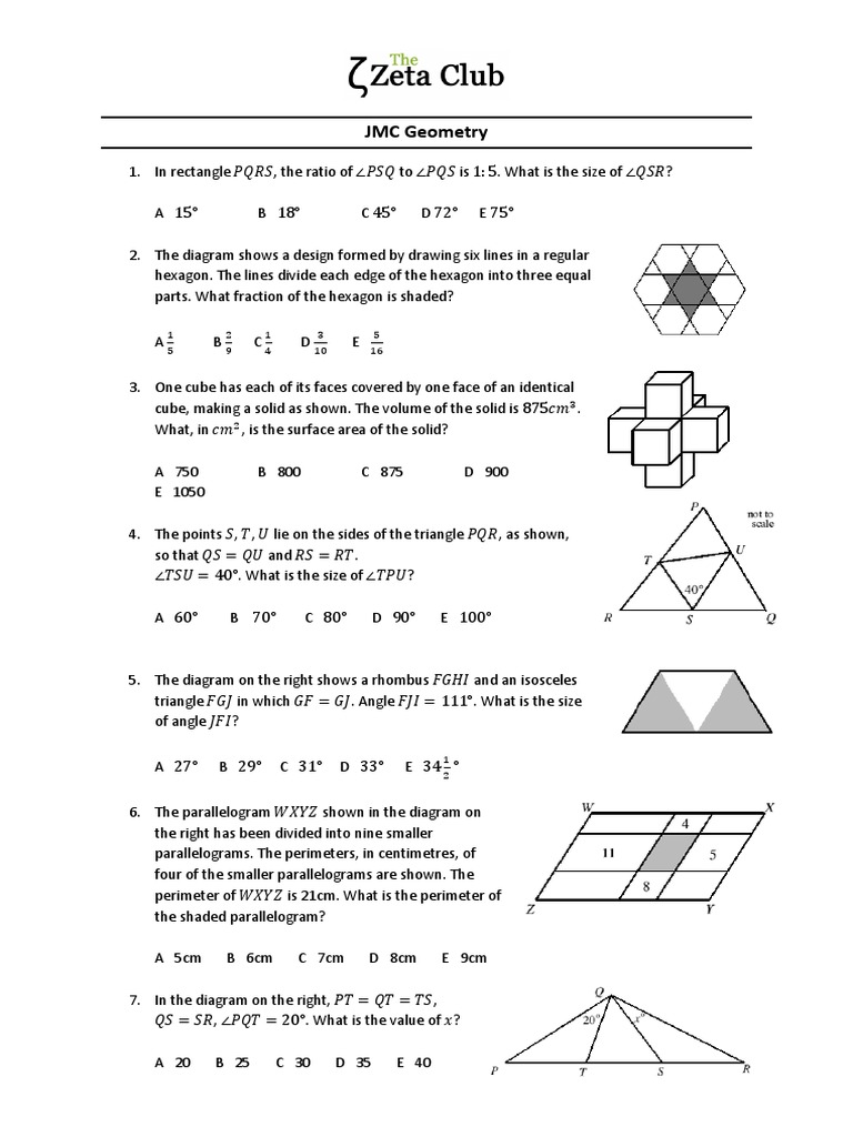 JMC Geometry | PDF | Rectangle | Area