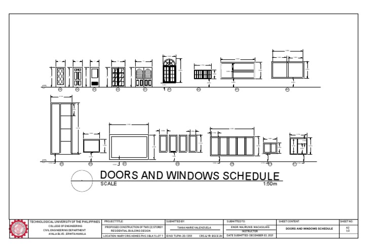 Doors and Windows Schedule for Building | PDF