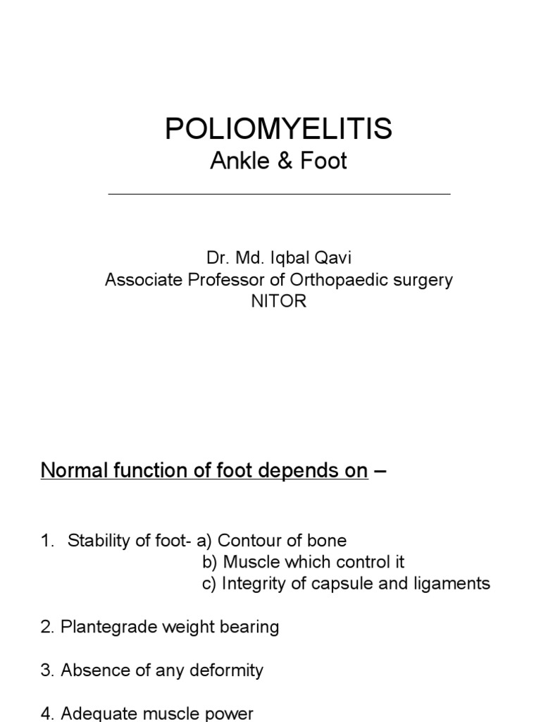Polio-Related Foot Deformities Treatment | PDF | Ankle | Foot