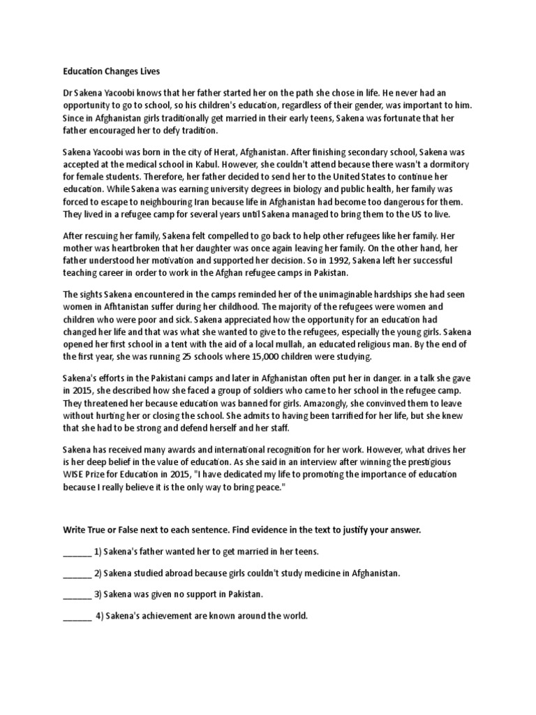 Reading Exercise | PDF | Wellness