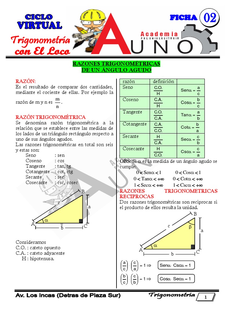 Razones Trigonometricas | PDF