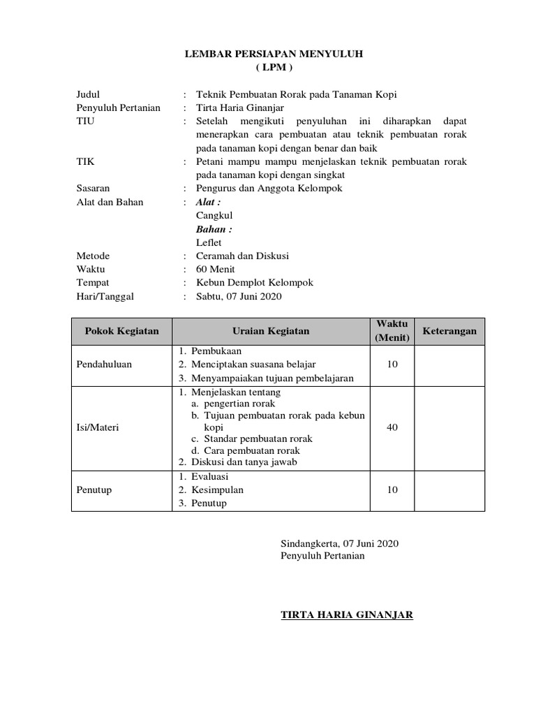 LPM Rorak Kopi | PDF