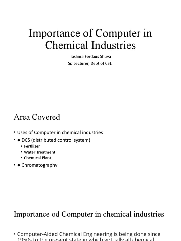 Computer Applications in Chemical Industries | PDF | Chromatography ...