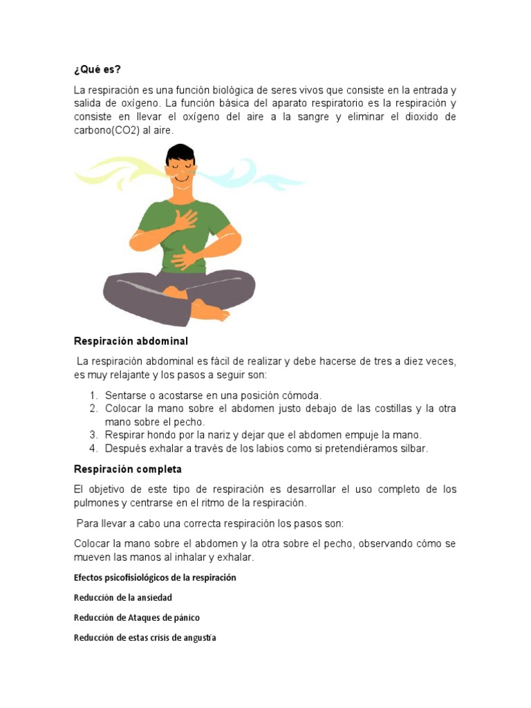 Ejercicios de Respiracion | PDF