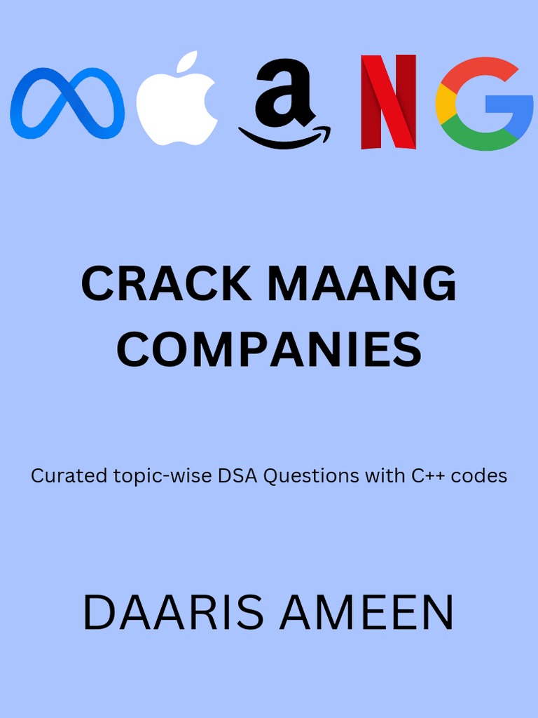 Crack Maang Companies - DSA Questions (C++) - 1 | PDF | Theoretical Computer Science | Software ...