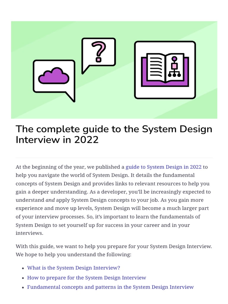 System Design Interview Complete Guide - Aman Barnwal | Download Free PDF | Cache (Computing ...