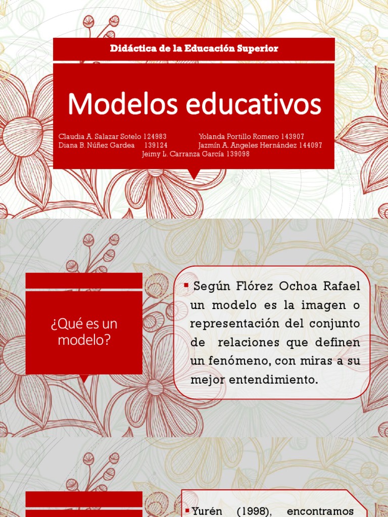 Modelos Educativos | PDF | Aprendizaje | Método de enseñanza