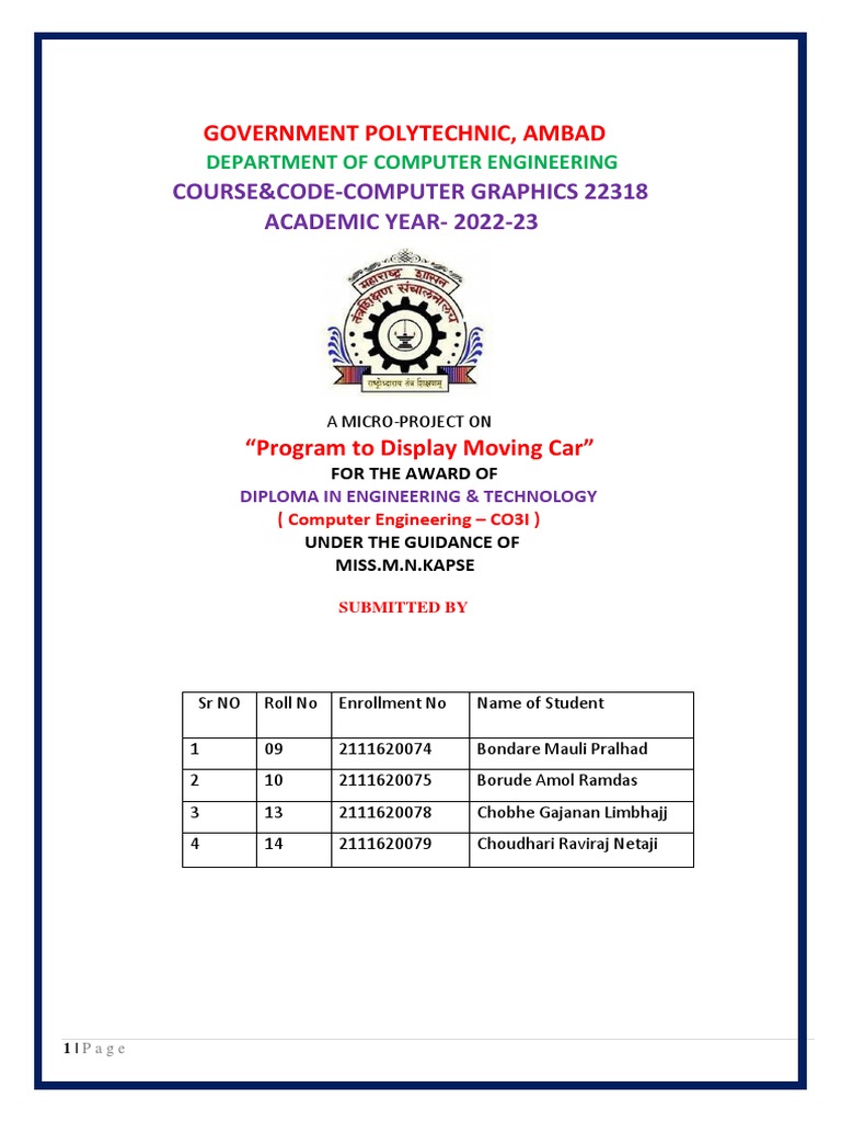 CGR Microproject 1 PDF | PDF | Art