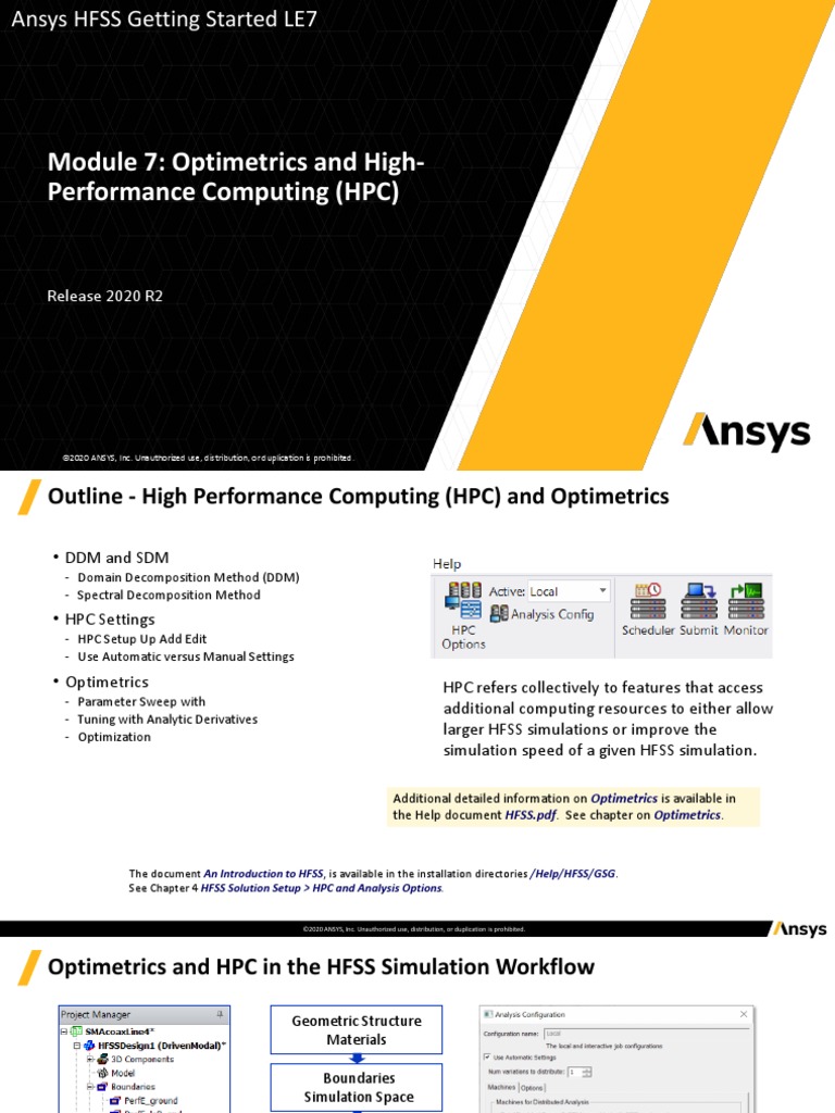 HFSS GS 2020R2 EN LE7 OptimHPC-1 | PDF