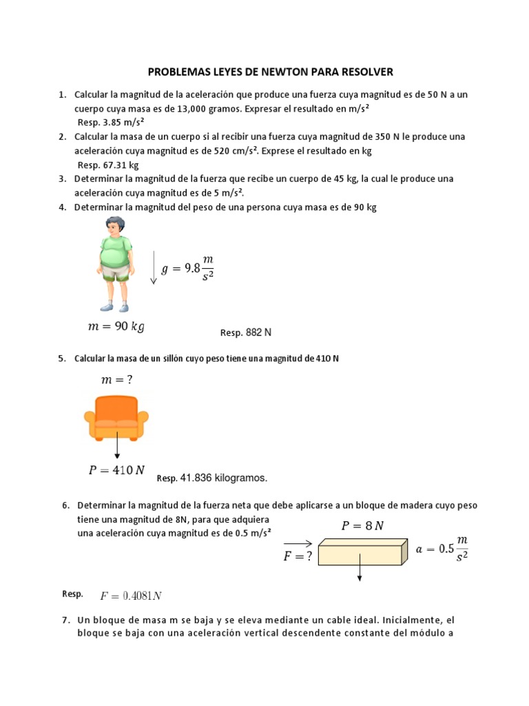 Tarea N 2 Leyes de Newton | PDF