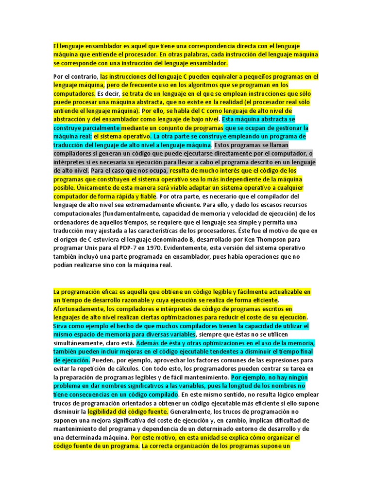 El Lenguaje Ensamblador Es Aquel Que Tiene Una Correspondencia Directa ... El Lenguaje Ensamblador Es Aquel Que Tiene Una Correspondencia Directa ...