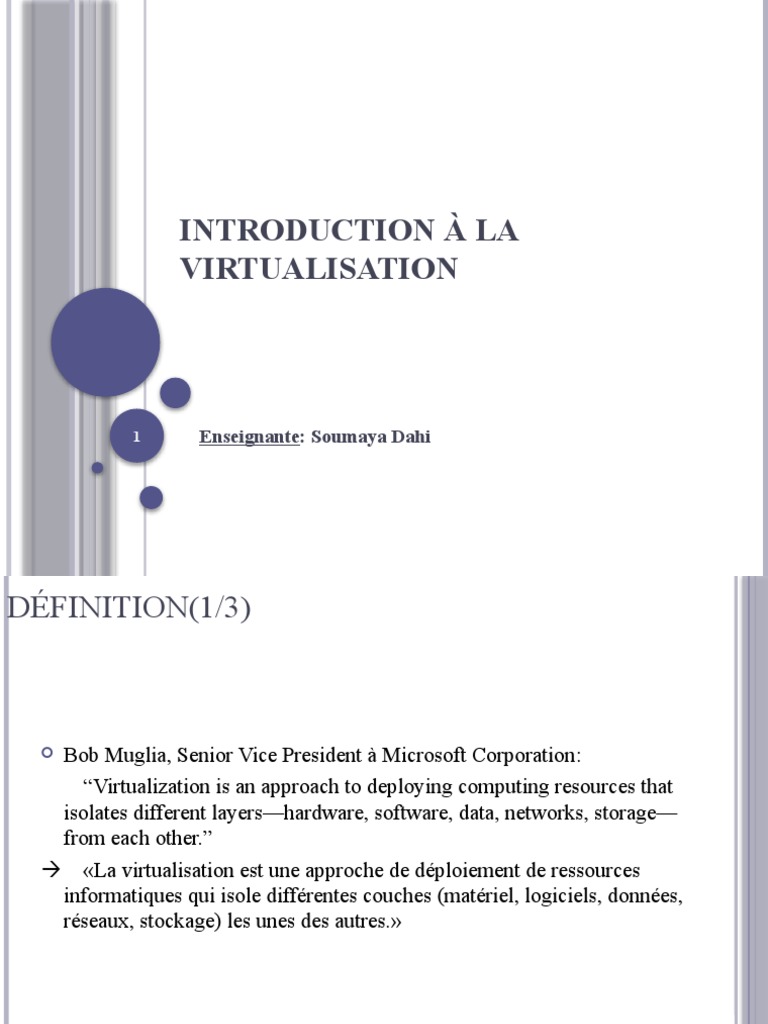Chap1 Introduction À La Virtualisation FINAL PROPRE 1 | PDF | Virtualisation | Machine virtuelle