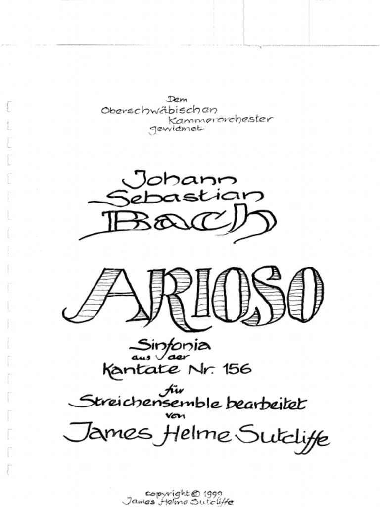 Arioso - Bach | PDF