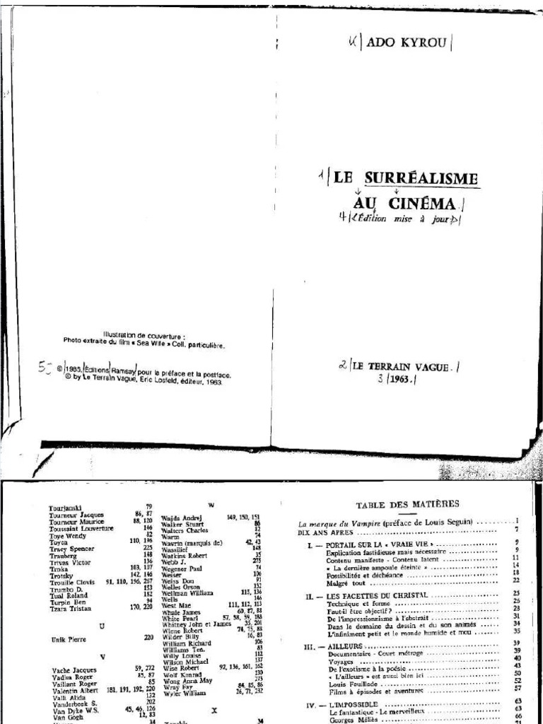 PDF Ado Kyrou Surrealisme Au Cinema - Compress | PDF