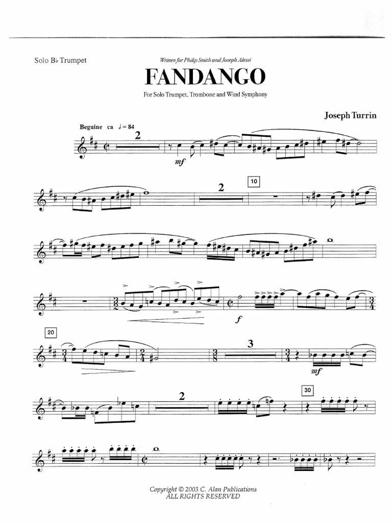 31 Fandango - Solo - Trumpet | PDF