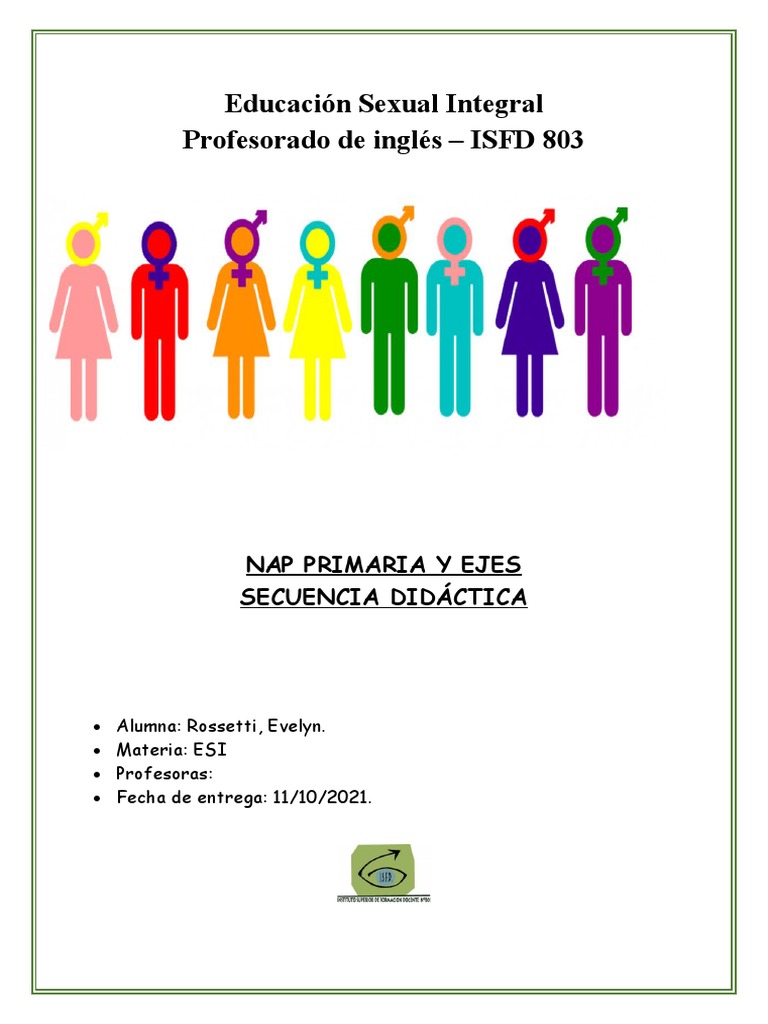 SecuenciadidácticaESI Nivelprimario Rossetti Profesoradodeinglés 803 | PDF | Educación sexual