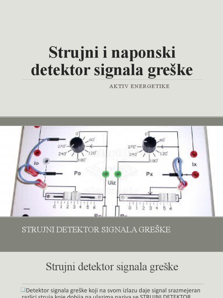 Strujni I Naponski Detektor Signala Greške | PDF