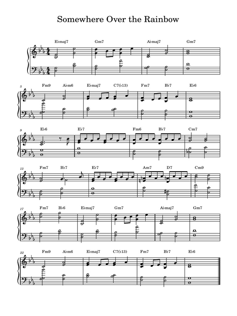 Somewhere Over The Rainbow | PDF