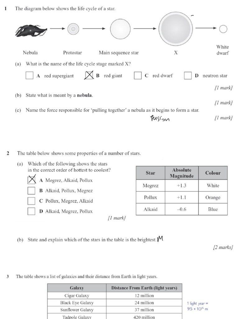 Some Questions Astrophysics | PDF