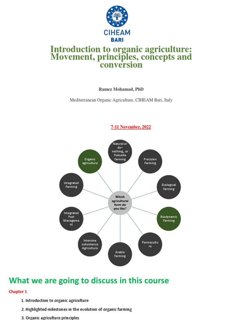 Organic Agriculture Course Overview | PDF | Agriculture | Organic Farming