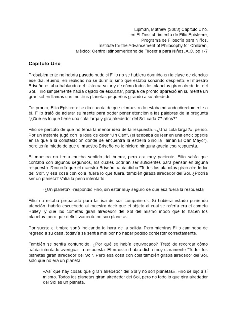 El Descubrimiento de Filio Episteme | PDF | Dom | Cometa
