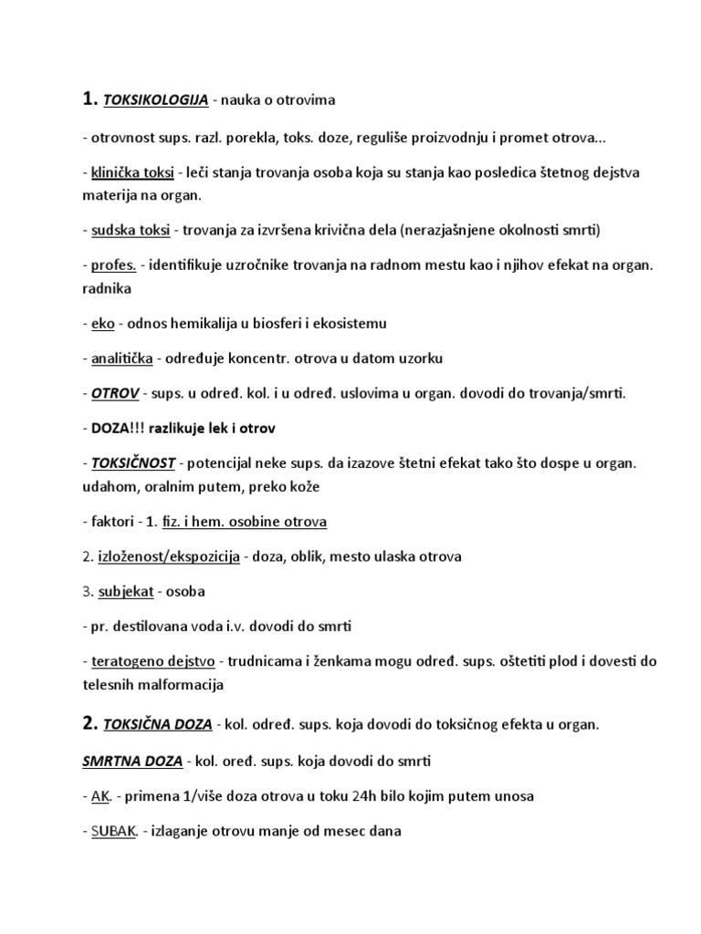 TOKSIKOLOGIJA | PDF