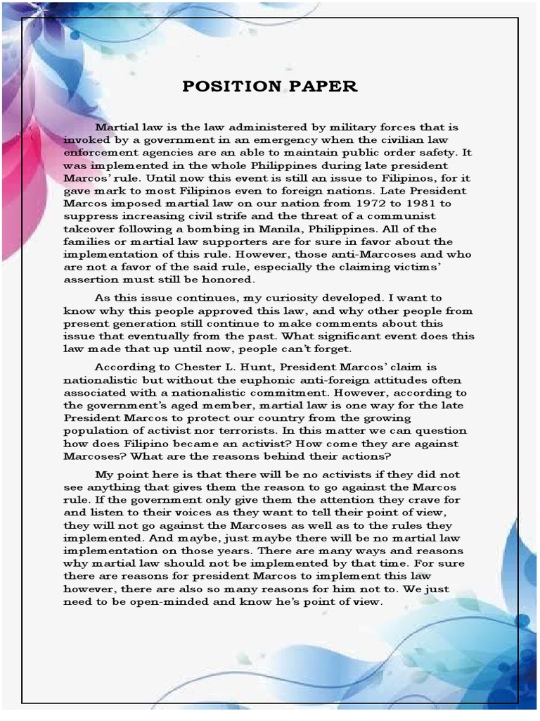 Position Paper | PDF