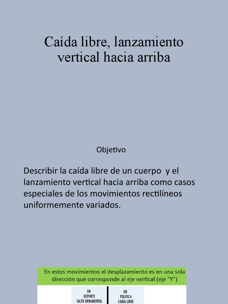 Caída Libre y Lanzamiento Vertical | PDF | Métodos y materiales de enseñanza