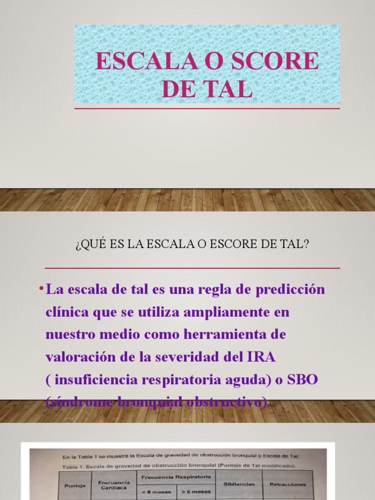 Escala o Score de Tal | PDF