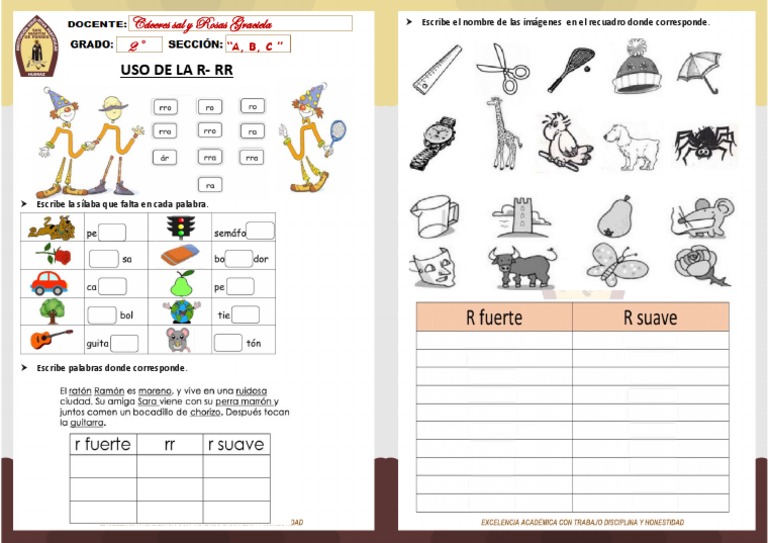 Palabras Con R - RR | PDF
