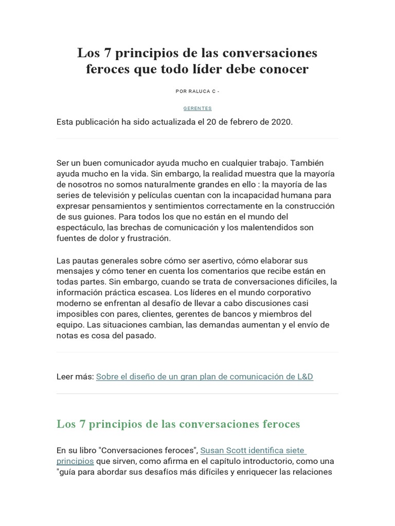 Conversaciones Fierce | PDF | Felicidad