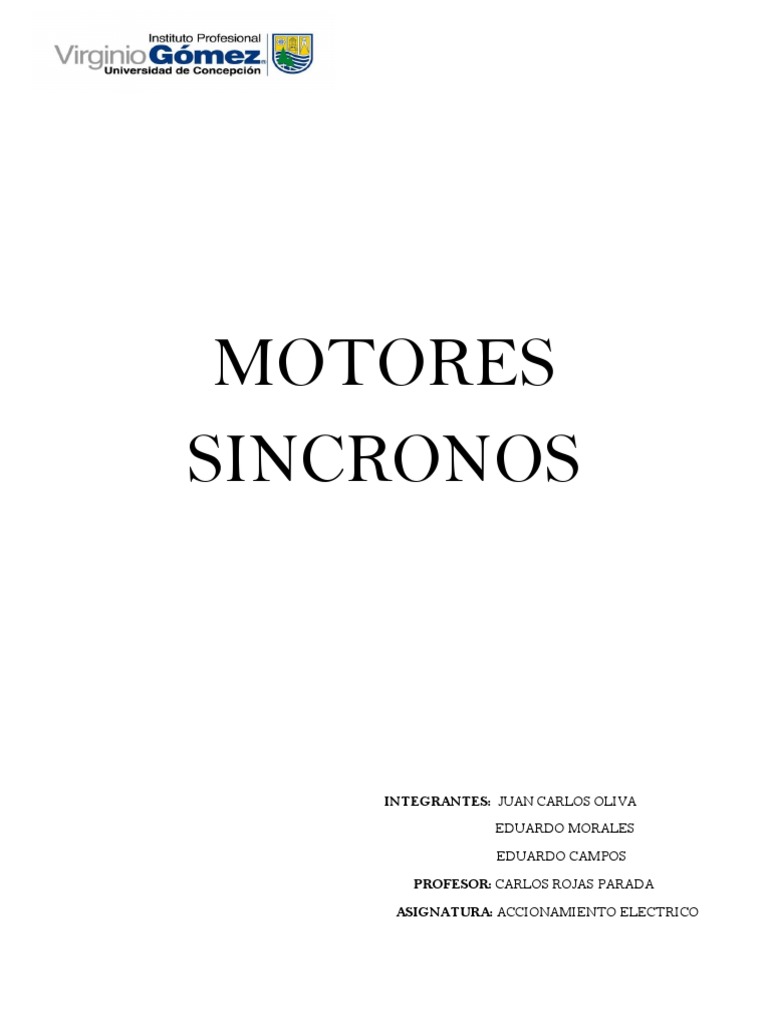 Motores Sincronos | PDF | Motor eléctrico | Rodamiento (Mecánico)