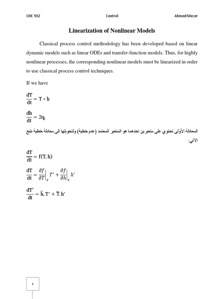 Non Linear Model Pdf