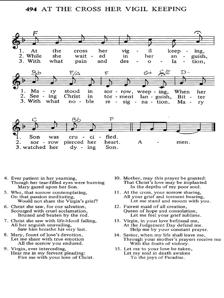 At The Cross Her Vigil Keeping - 494 CBW2 | PDF