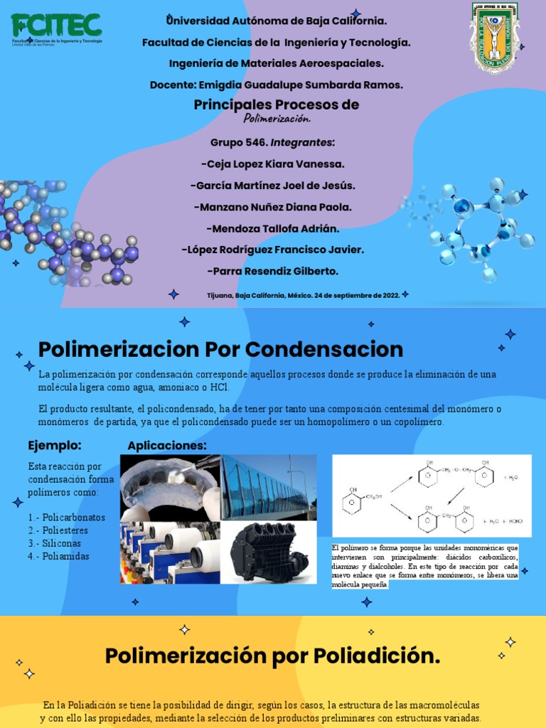 Principales Procesos de Polimerización - Ingeniería de Los Materiales ...