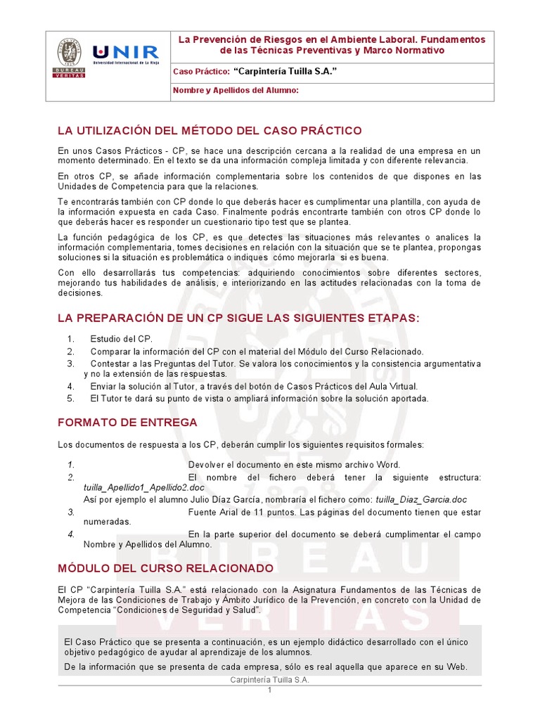 CP01 Solución Carpintería Tuilla | PDF