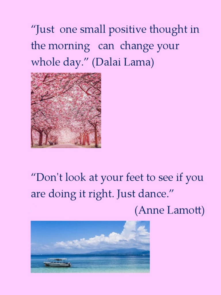 Just One Small Positive Thought in The Morning Can Change Your Whole ...