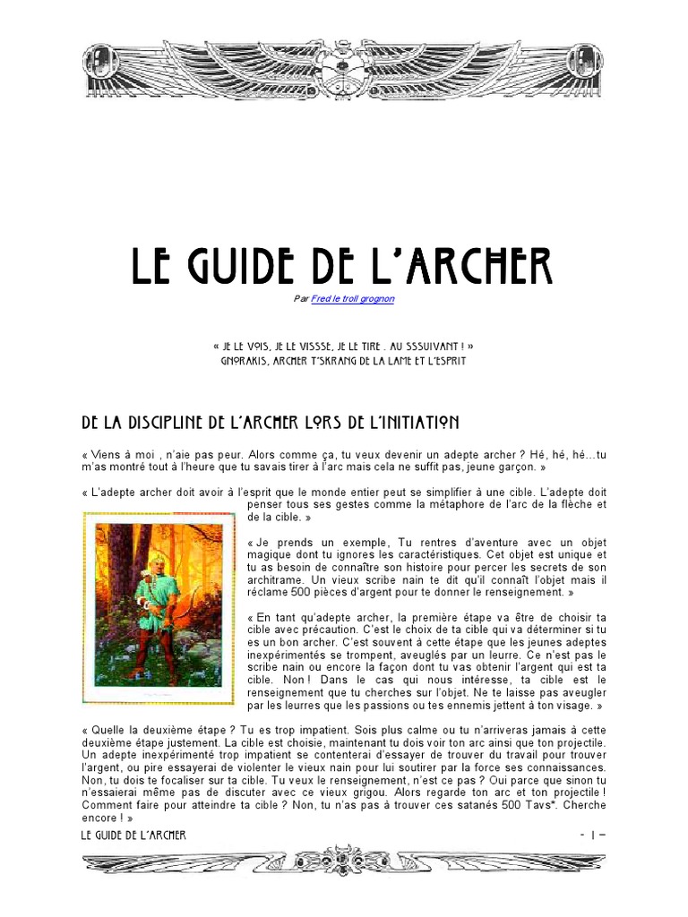 Guide de L'archer | PDF
