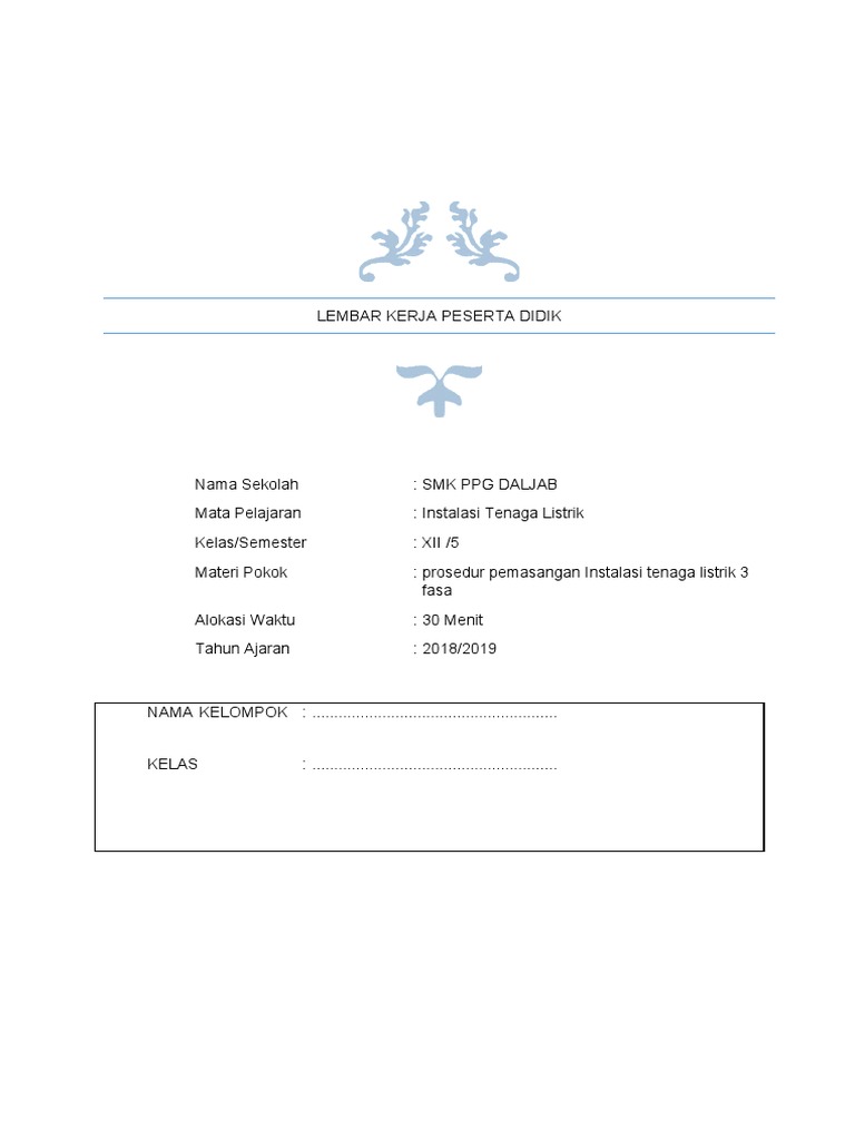 Prosedur Instalasi Listrik 3 Fasa | PDF