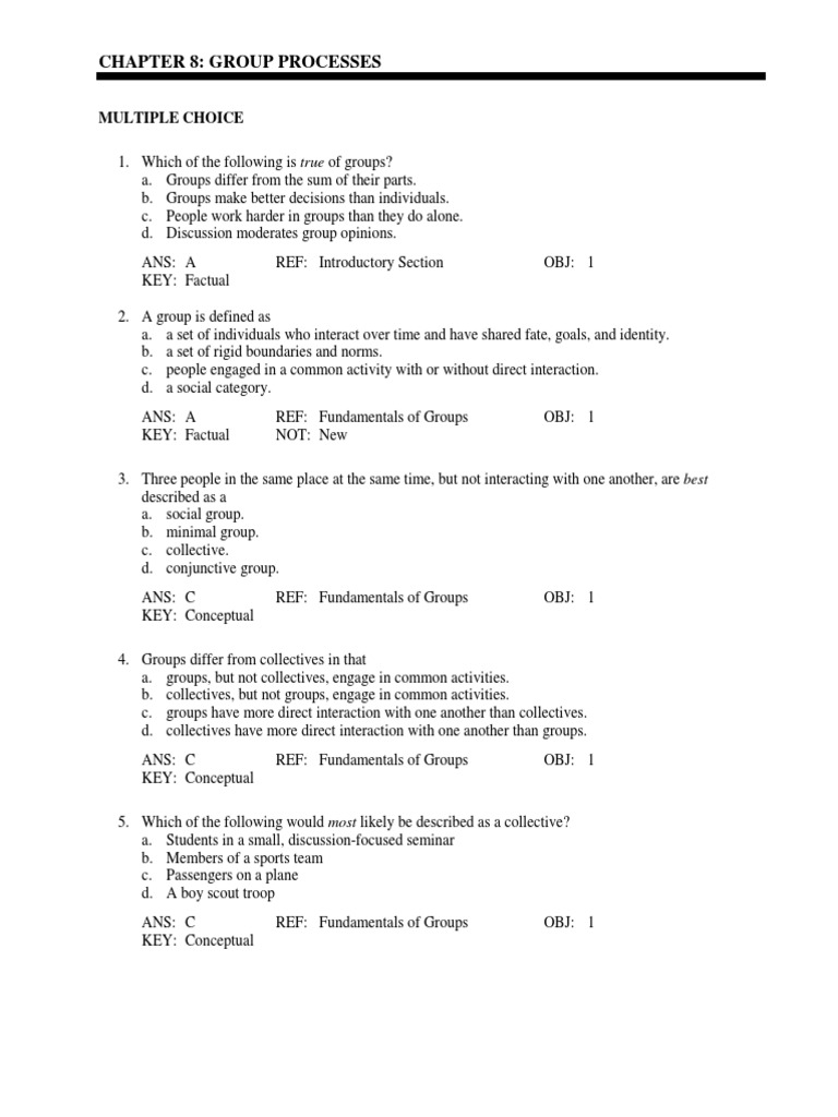 Group Processes: An Analysis of Roles, Norms, Cohesion, and the Impact of Social Forces on ...