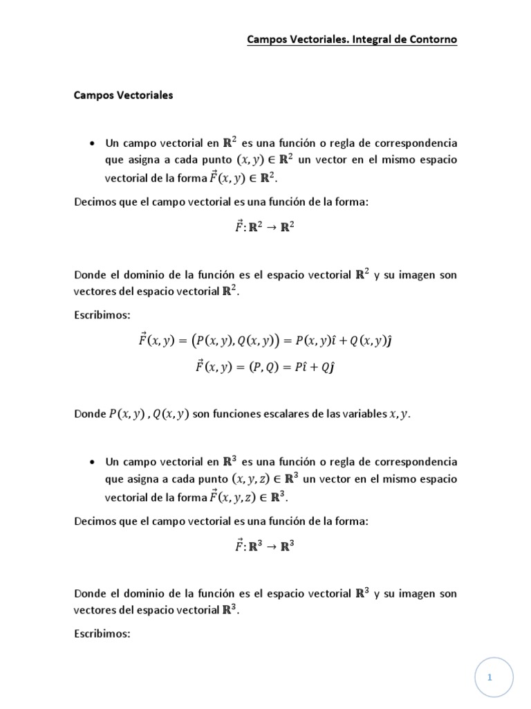 Campos vectoriales y sus aplicaciones en el cálculo vectorial | PDF | Integral | Degradado