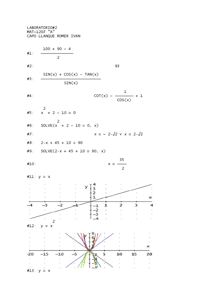 Lab#2mat1207 A Capo Llanque Romer Ivan | PDF