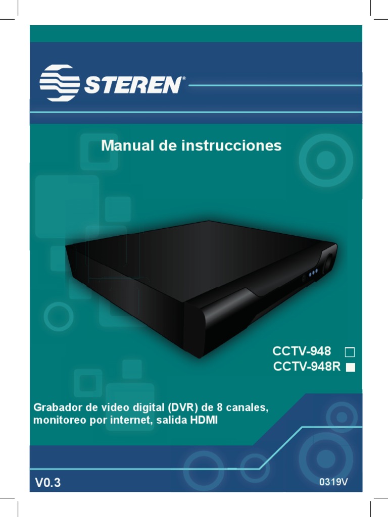 CCTV 948 V0.3 Instr | PDF | Grabadora de vídeo digital | Hdmi