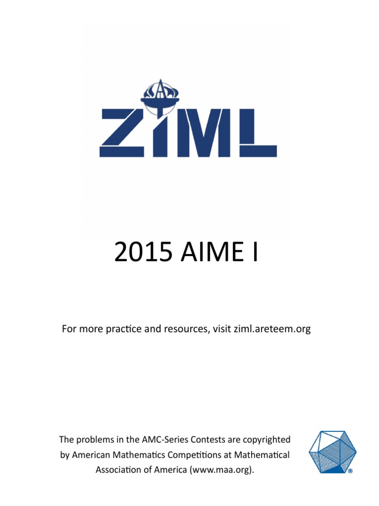 2015 Aime I | PDF | Area | Angle