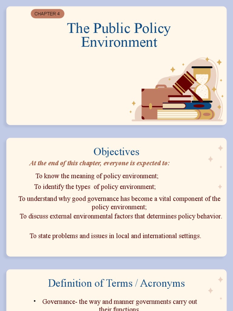 Public Policy Environment | PDF | Governance | Good Governance