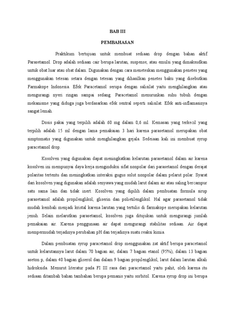 PARASETAMOL DROP | PDF