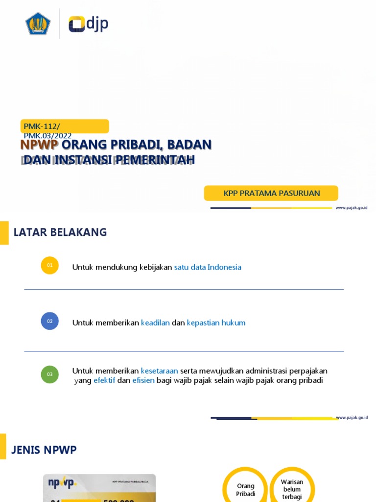 NIK NPWP v.1 | PDF