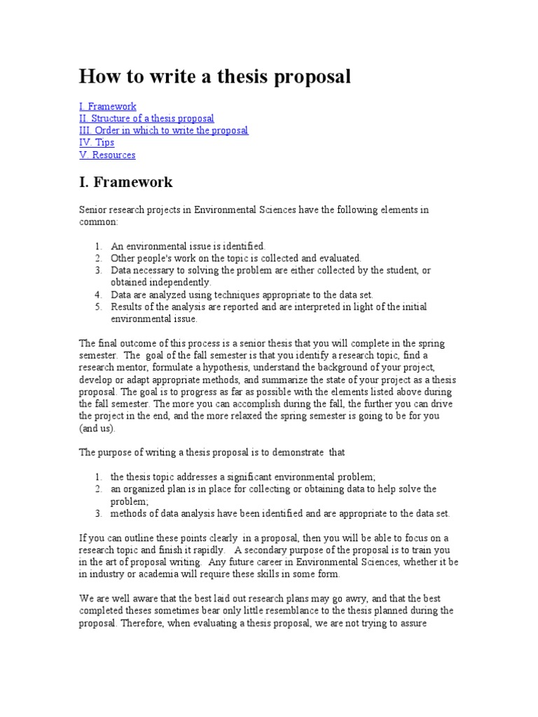 Writing a Thesis Proposal Guide | PDF | Thesis | Abstract (Summary)