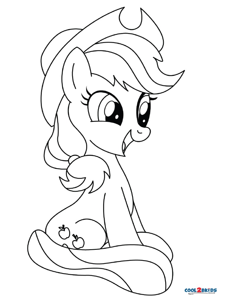 Applejack Coloring Page | PDF